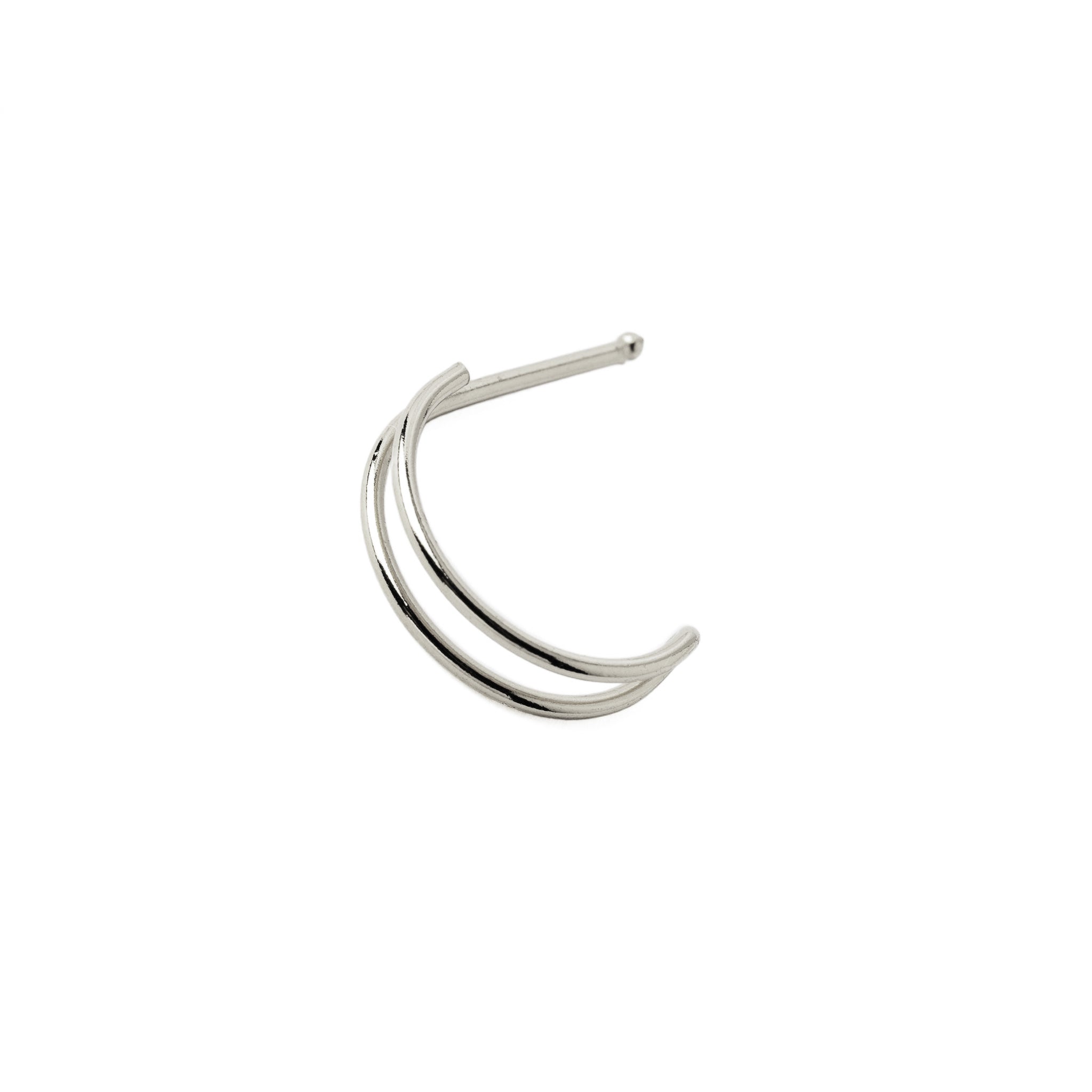 Double Hoop Nose Post | Body Piercing Jewellery - Tribu