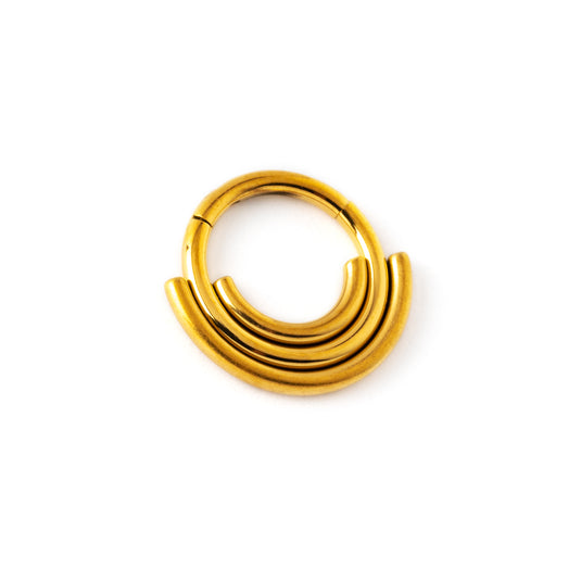 Akasha Golden Clicker Septum | Body Piercing Jewellery - Tribu